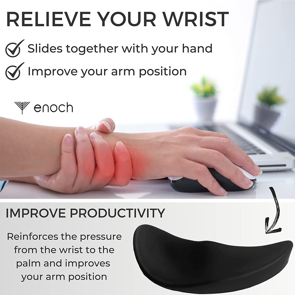Ergonomic Mouse Palm Pad Wrist Rest Pad Comfortable Mouse Wrist Rest ...