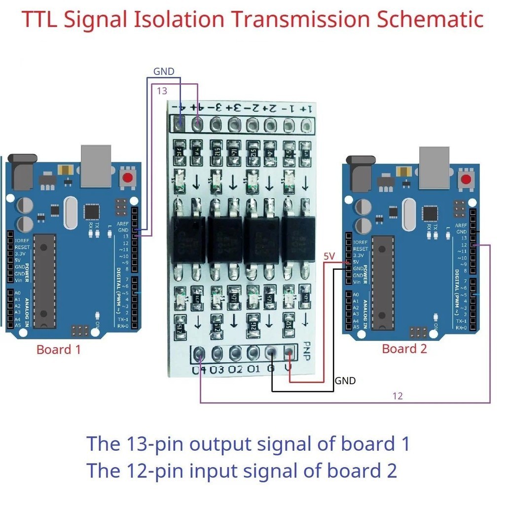 4ch 3.3V 5V 12V 24V Digital Logic Level Converter Module Optical ...