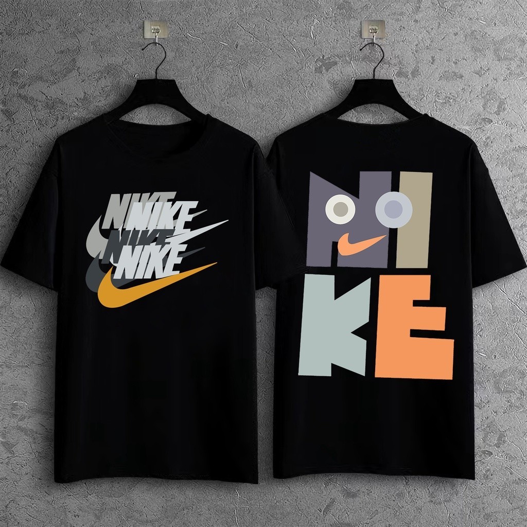 Pure Cotton T-Shirt nk Classic Letter logo Print Fashion All-Match Men ...