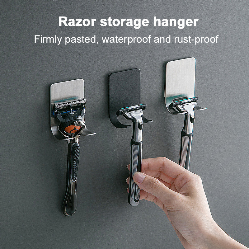 Razor hanger,non-punching stainless steel hook 304 razor wall rack,plug ...