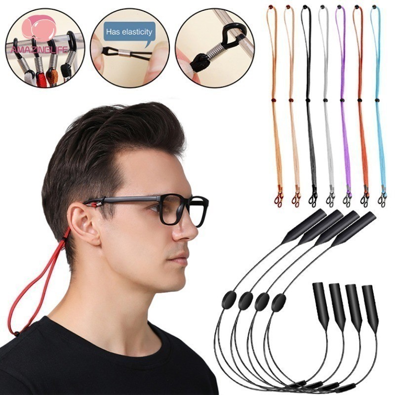 3 PCS Women Men Adjustable Elastic Silicone Eyeglasses Straps ...