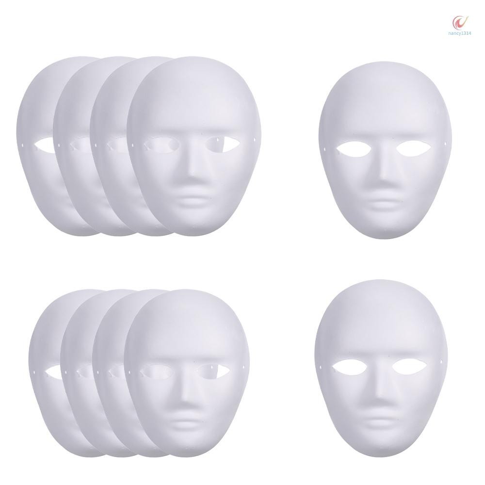 Nancy Halloween DIY White Paper Mask Pulp Blank Hand Painted Mask ...