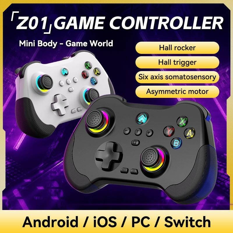 Z01 Wireless Game Controller Bluetooth 6-Axis Motion Sensor Support Turbo Programmable Hall ...