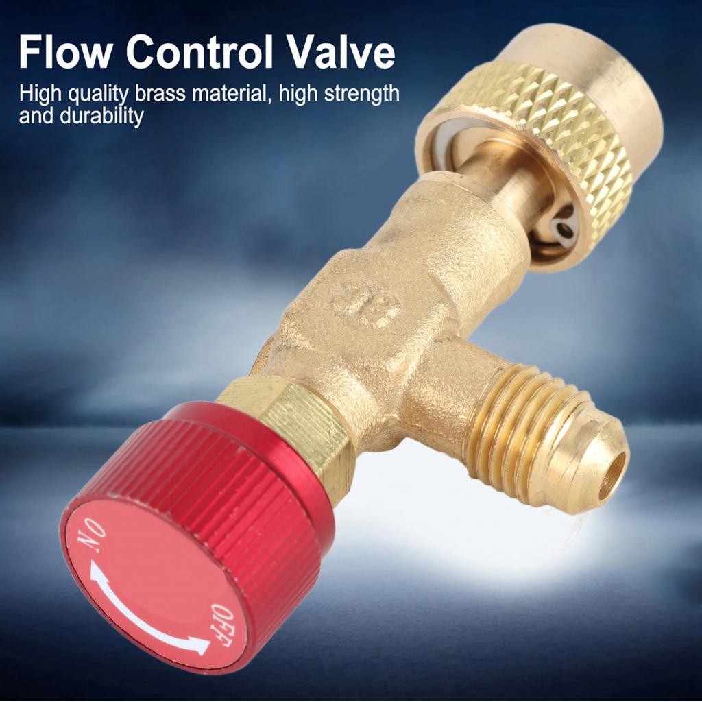 Soxii 1/4 - 5/16 Refrigerant Charging Valve R410A Brass Air Conditioner ...