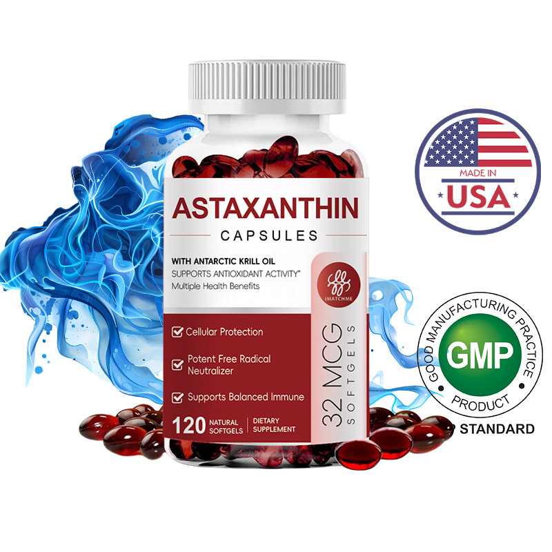 iMATCHME Astaxanthin Capsules With Antarctic Krill Oil EPA/DHA Support ...
