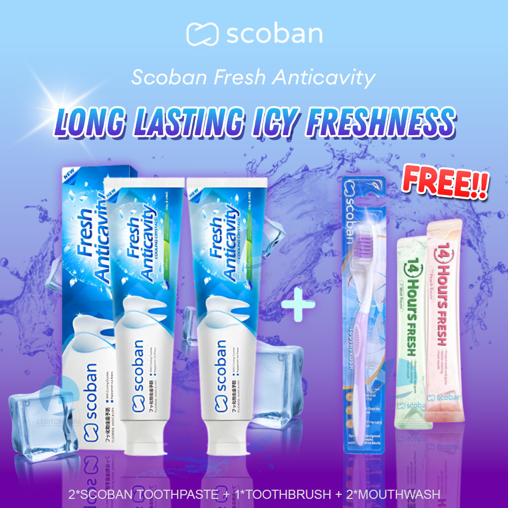 Scoban Fresh Anticavity Toothpaste Long Lasting Icy Freshness 150g by ...