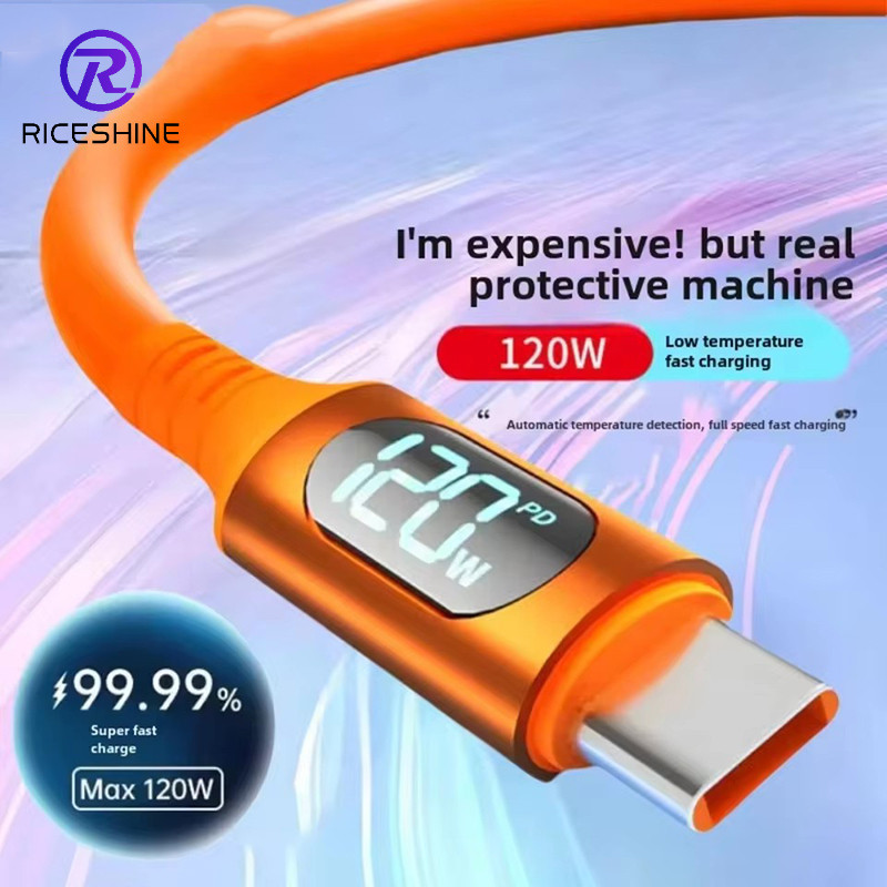 Practical Double Type-C Interfaces Data Transmission Wire - 120W Ultra ...