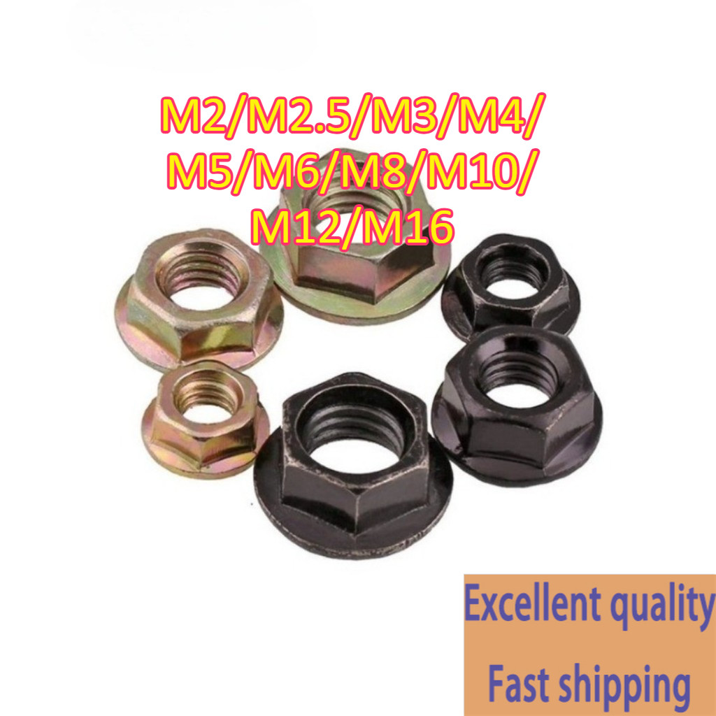 （JSK-1）Flange Nut Hexagon nut (Black Carbon Steel/Gold Galvanized ...