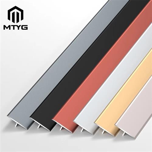 Aluminum Alloy Wood Floor Edge Strip T Black Titanium Gold Decorative ...