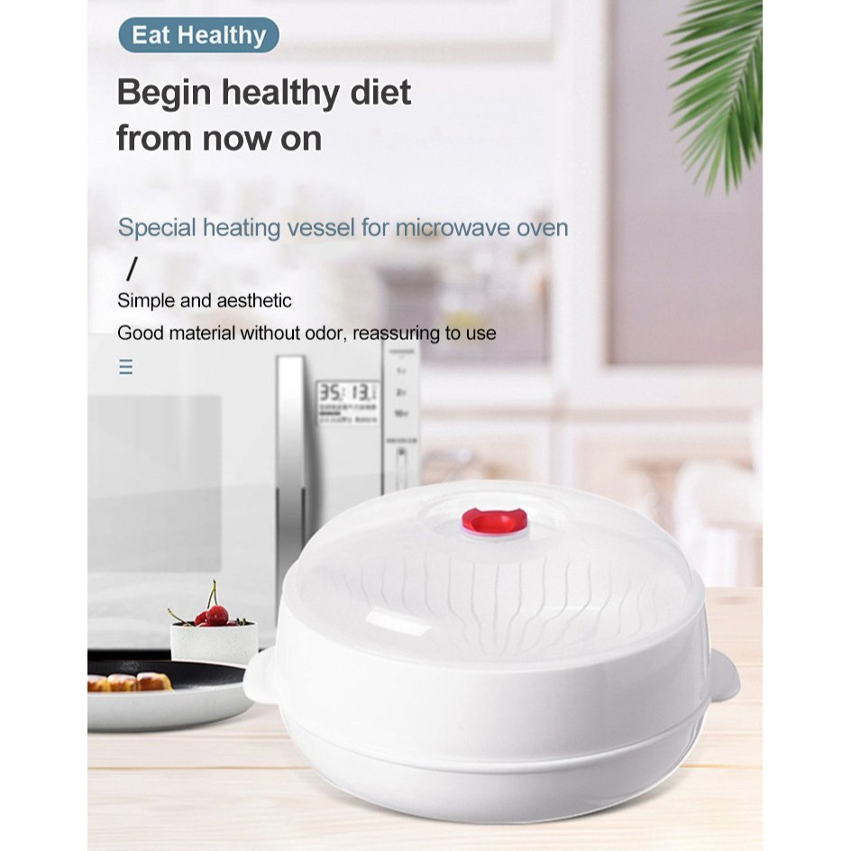 Microwave Oven Steamer/Oven Heating Steamer/Stackable Food Warmer ...
