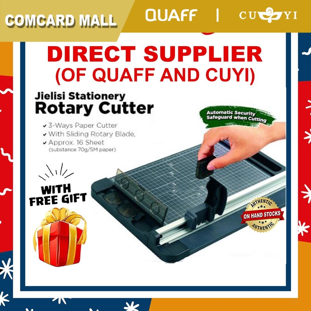 3-Way Rotary Sliding Cutter Plastic Base A4 | A3 (Wave | Straight ...