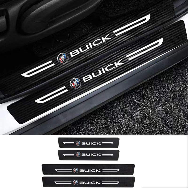 Car Door Sill Protective Stickers Carbon Fiber Trunk Bumper Strips for ...