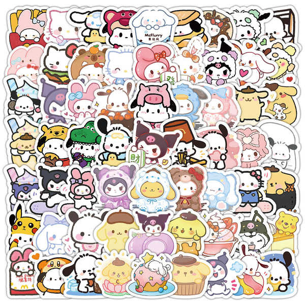 200 Sheets Small Size Sanrio Handbook Cartoon Stickers Unique Laptop ...