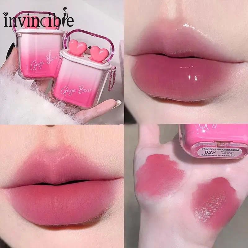 Rose Pink Liquid Lipstick Mirror Water Lip Gloss - Long Lasting Matte ...