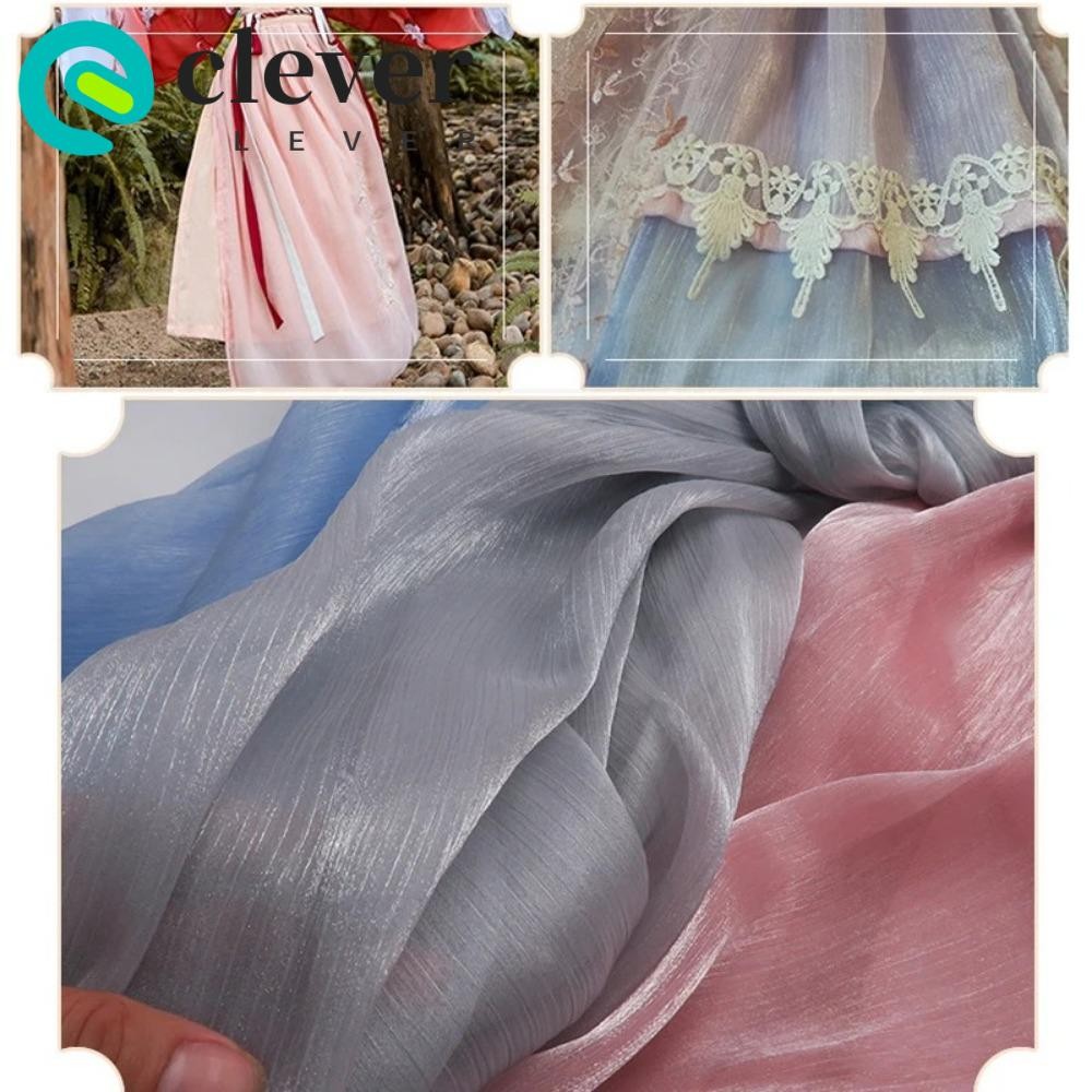 CLEVER Organza Fabric, Water Ripple DIY Hanfu Fabric, Romantic Style ...