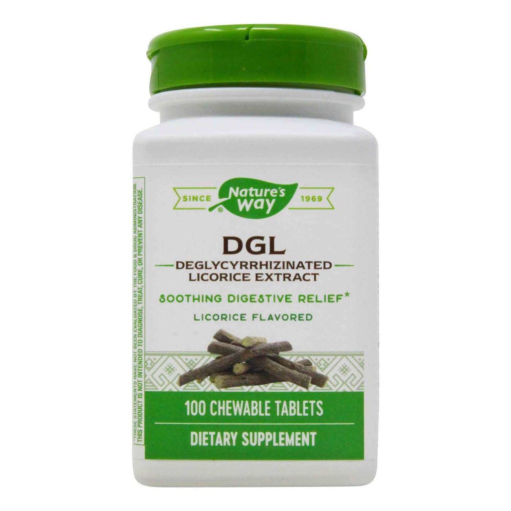 Nature's Way DGL Deglycyrrhizinated Licorice, 100 Chewable Tablets ...