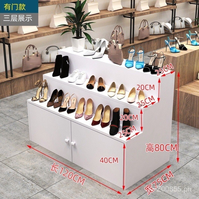 Ladder Display Deck Storage Middle Island Ladder Showcase Cabinet Display Gift Shoes Multi-Layer ...