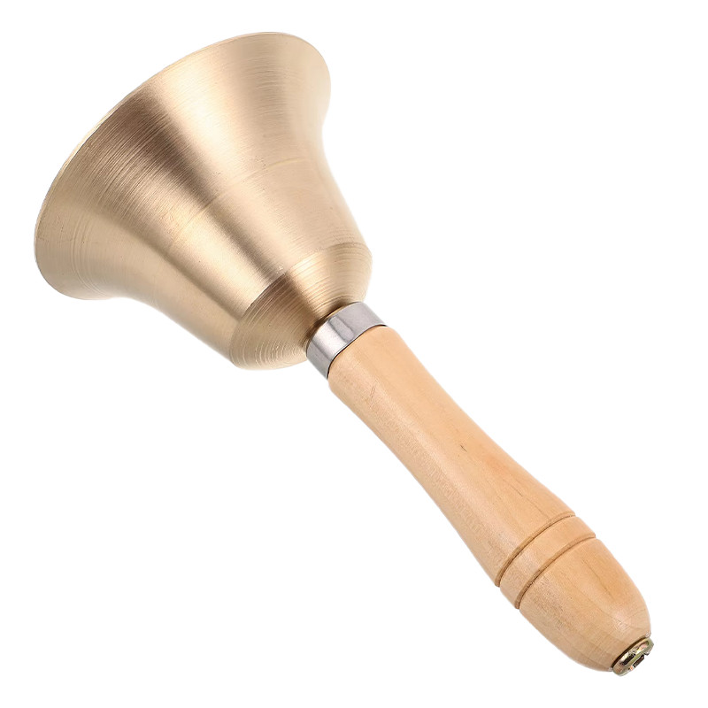 8cm*15cm Brass Hand Bell Loud Call Bell Handbell Desk Ringbell with ...