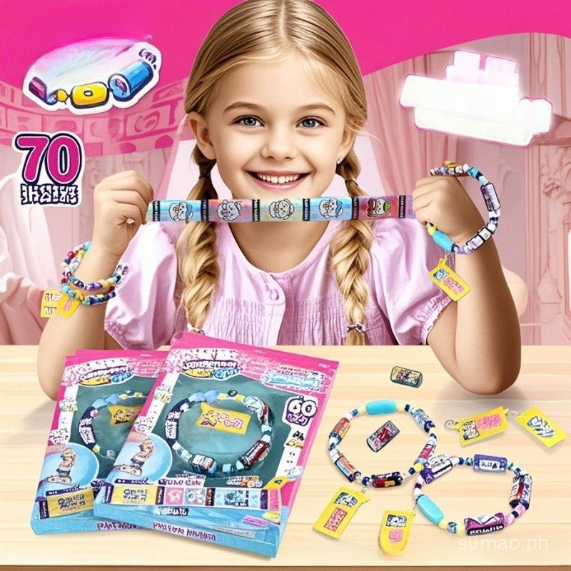 girl DIY Bracelet，Keepmoving 1991 Le String Beads Bracelet Stickers ...