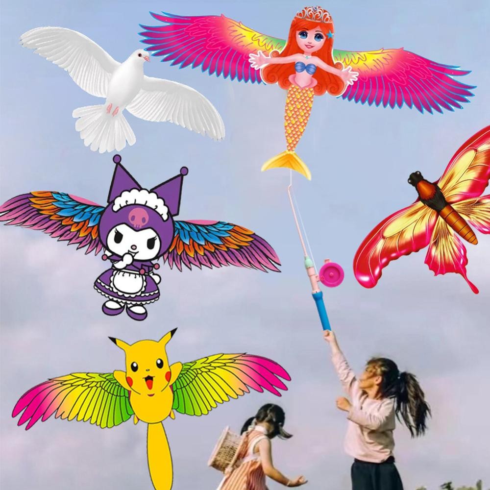 HW 35cm Mini Cute Kite With 30 Meters Kite Line Butterfly Goldfish ...