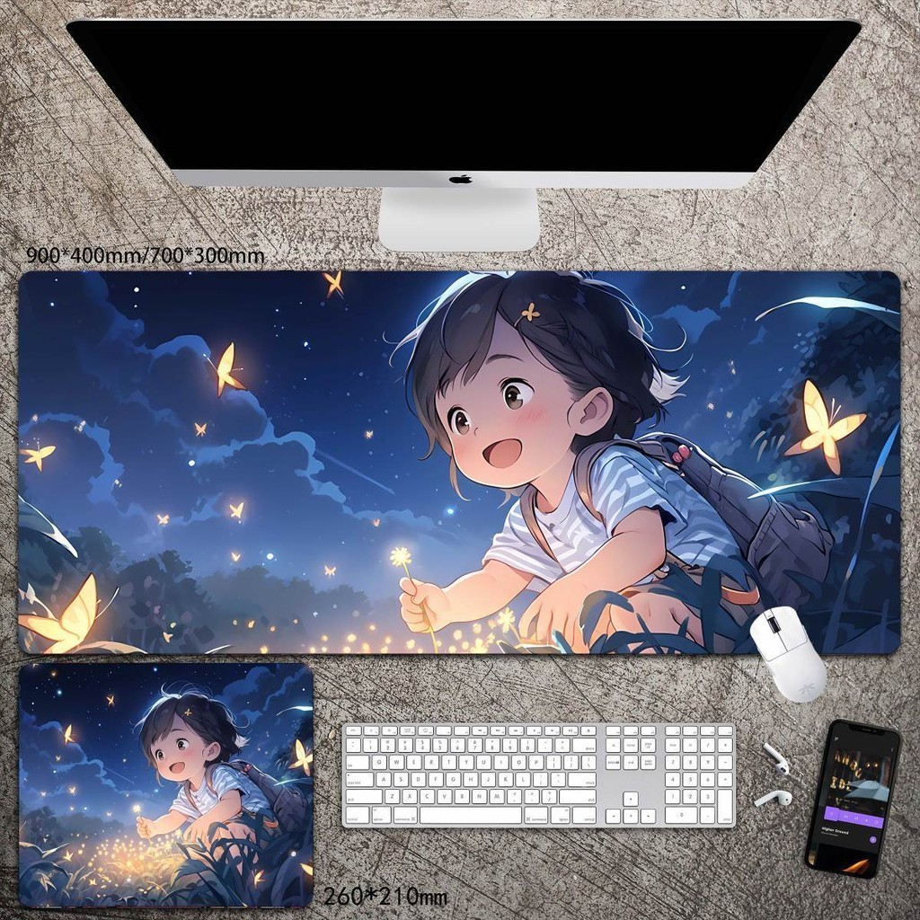[60 * 30cm] Japanese Boys Girls Small Clear Mouse Pad Oversized Cute ...