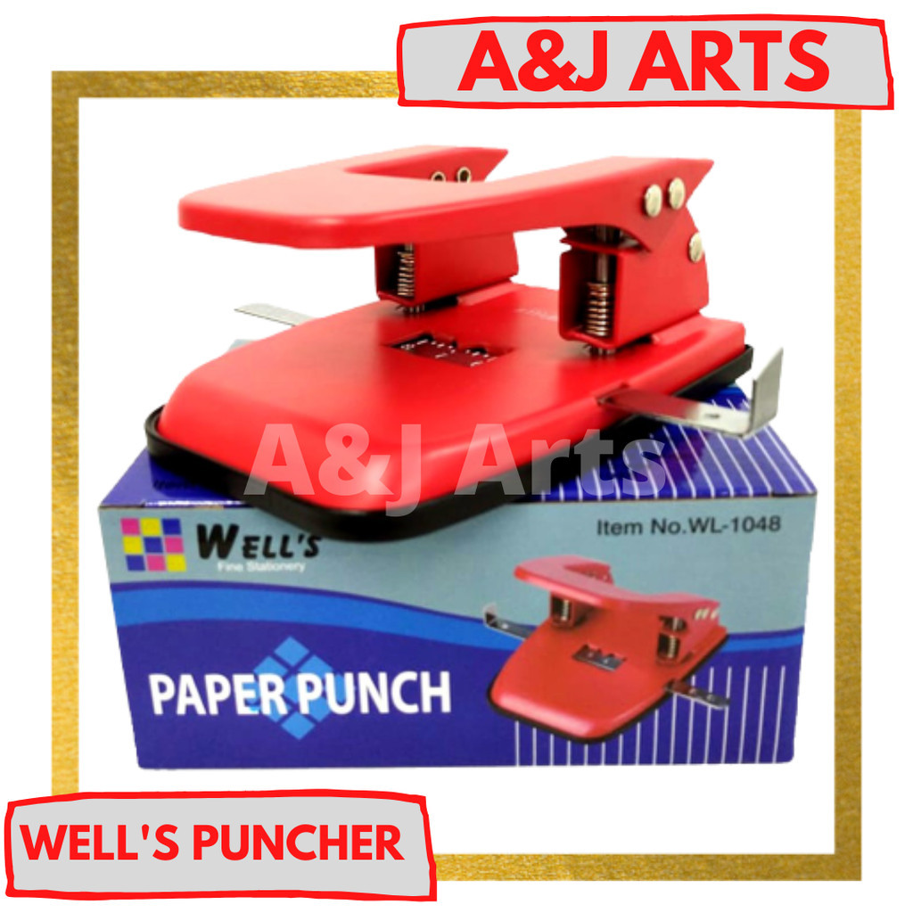 Well's Puncher Two Hole Punch Paper Punch Paper Puncher Well's Big ...