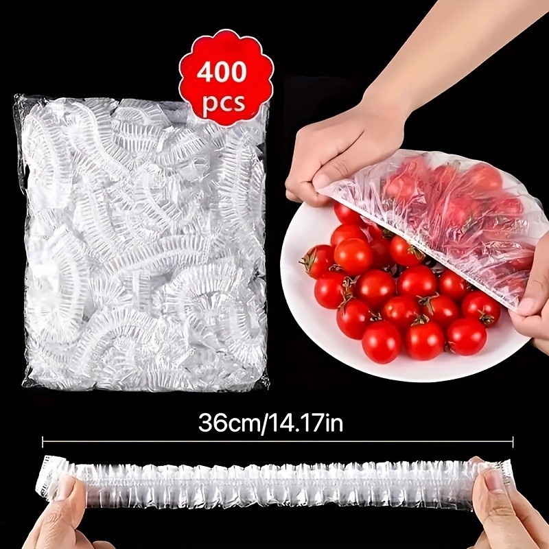 Disposable Elastic Food Covers – Stretchable Fresh-Keeping Plastic Lids ...