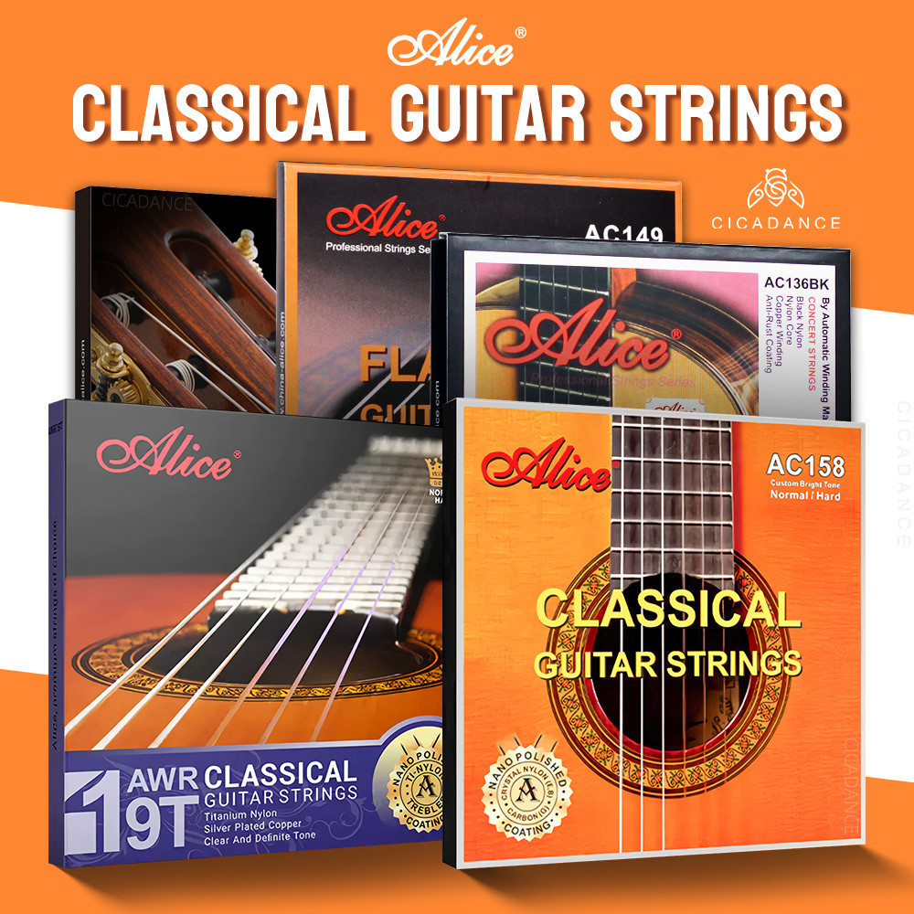Alice Classical Guitar Nylon String Set Rust-Proof Coating Strings for Beginner/Professional ...