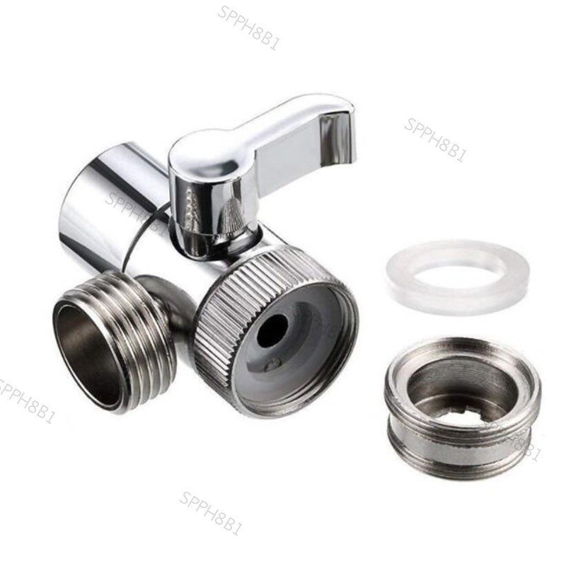 Tee Faucet Adapter Connector Valve 3 Way Shower Head Bathroom Shower ...