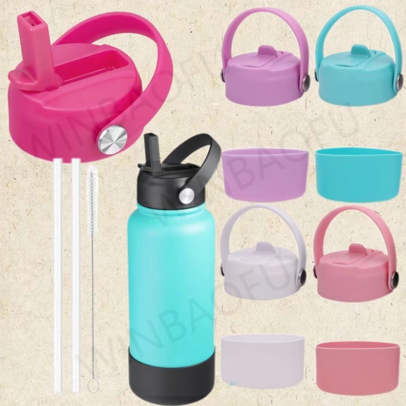 2pcs hydroflask straw lid aquaflask boot silicon cover tumbler boot ...