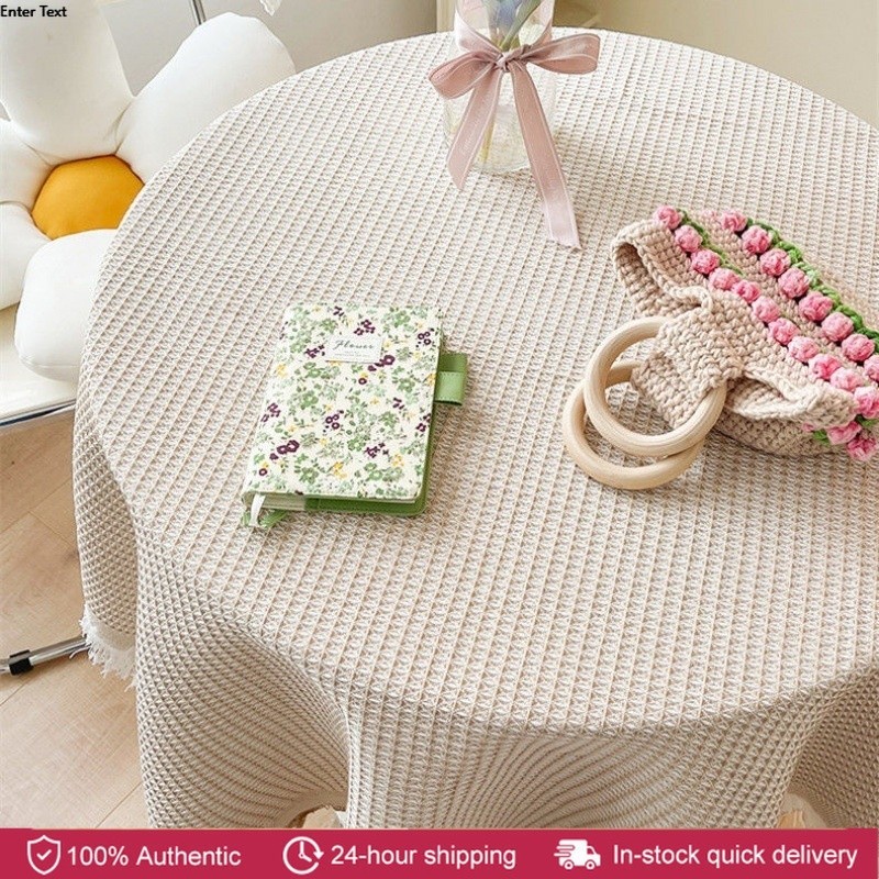 Cafe Waffle Tablecloth Fringe French Furniture Cover Garden Table Cloth ...