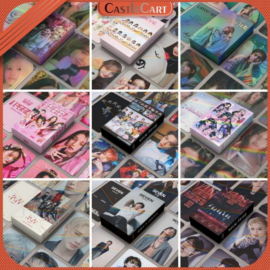 55pcs/box Lomo Cards Holographic lomo Photocard | Shopee Philippines