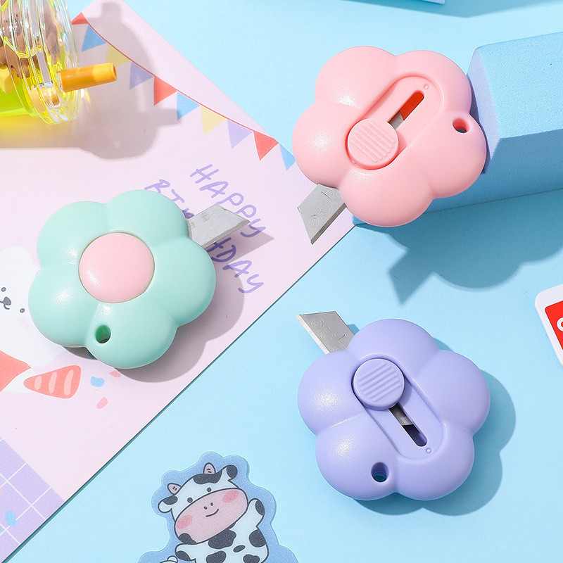 Multicolor Flower Utility Knife Student Portable Mini Cutter Knife ...