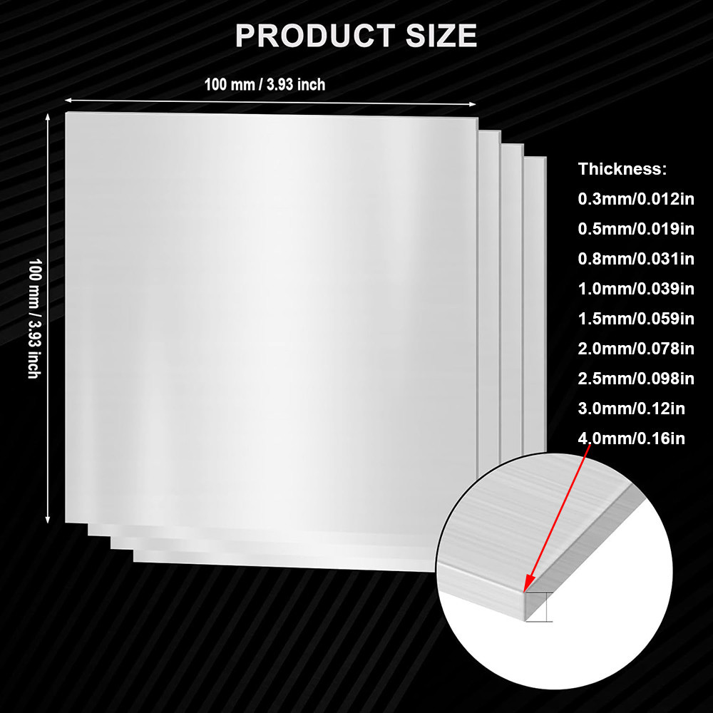 100X100mm Titanium Sheet Titanium Titan Ti Alloy GR2 Ti Sheet Plate ...