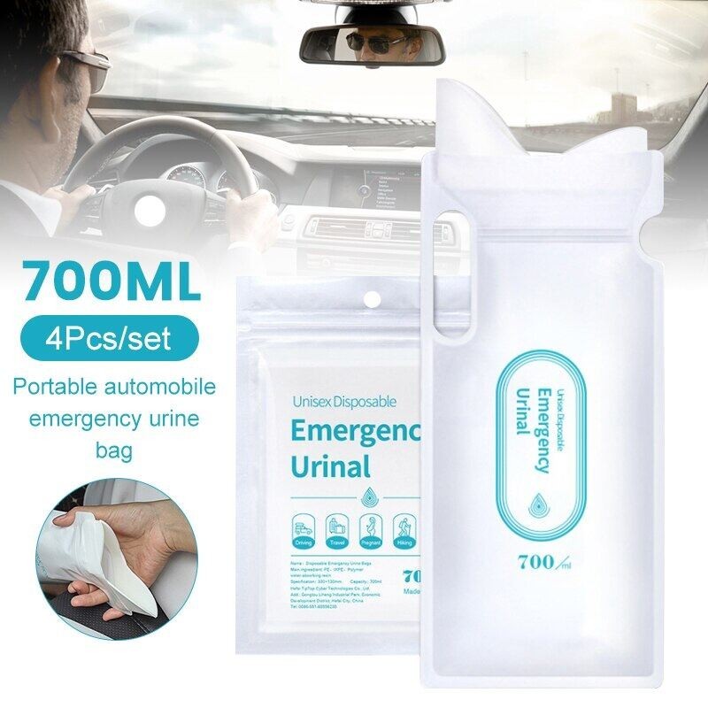 GG+Universal 4PCS 700ml Emergency Portable Car Pee Urine Bag Vomit Bags ...