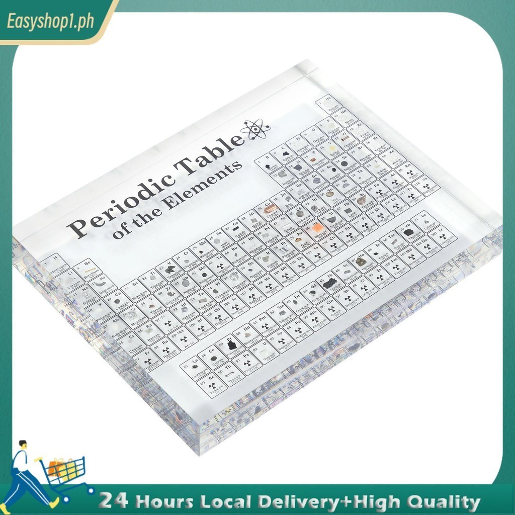 Acrylic Periodic Table Display with 83 Real Elements Samples ...