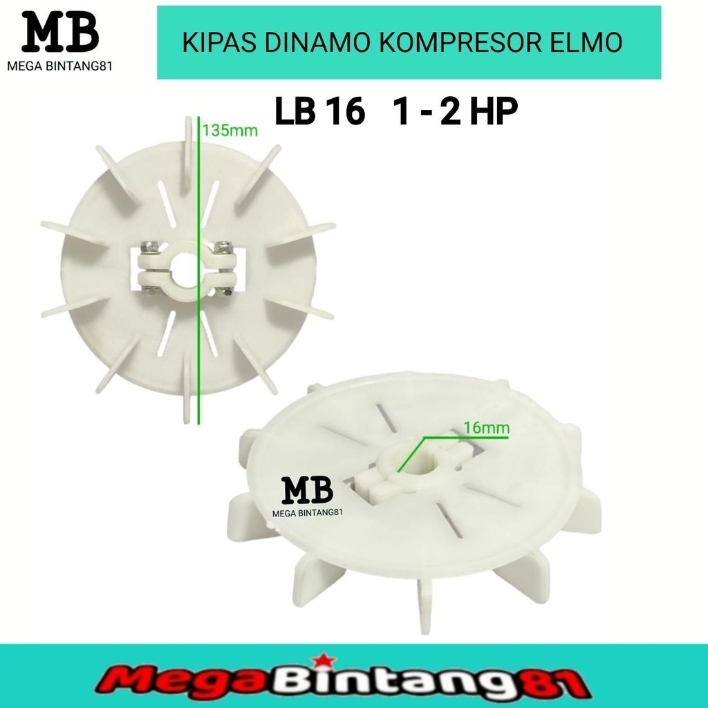 Elmo lb 16 Compressor Dynamo fan 1-2 hp Electromotor fan colling fan lb 16 1-2 hp | Shopee ...