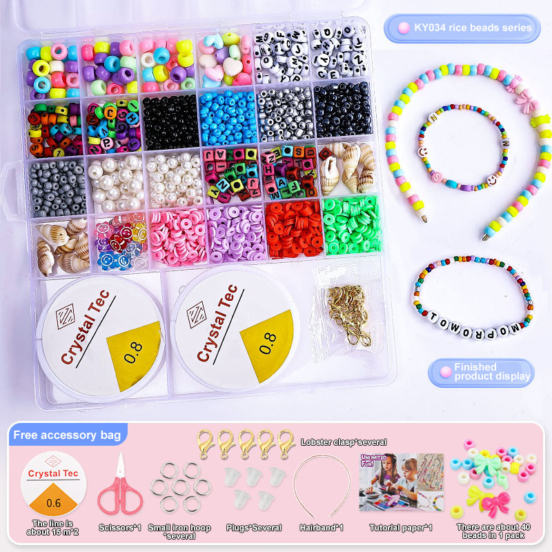 1box Beads Kit DIY acrylic letter bead set for Name Bracelets Jewelry ...