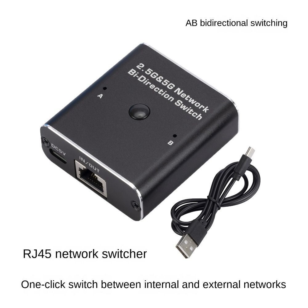 2.5G&5G RJ45 Splitter 1 in 2 Out Switcher 2 in1 Out Splitter for PC ...