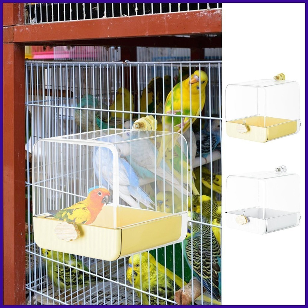 Bird Bath Cage Portable Parrot Bath Bird Shower Caged Parrot Bathing ...
