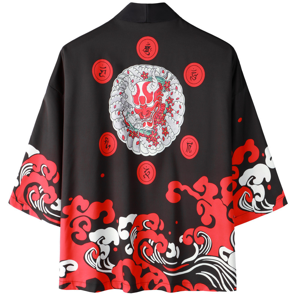 Unisex Summer Kimono For Men Japanese streetwear samurai costume ...