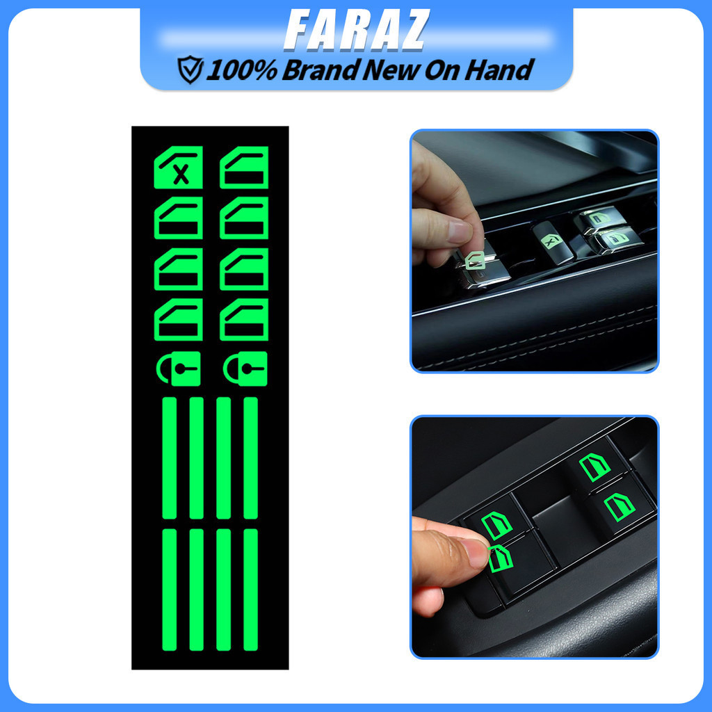 Car Interior Window Luminous Stickers 1/2Pcs Universal Car Interior ...