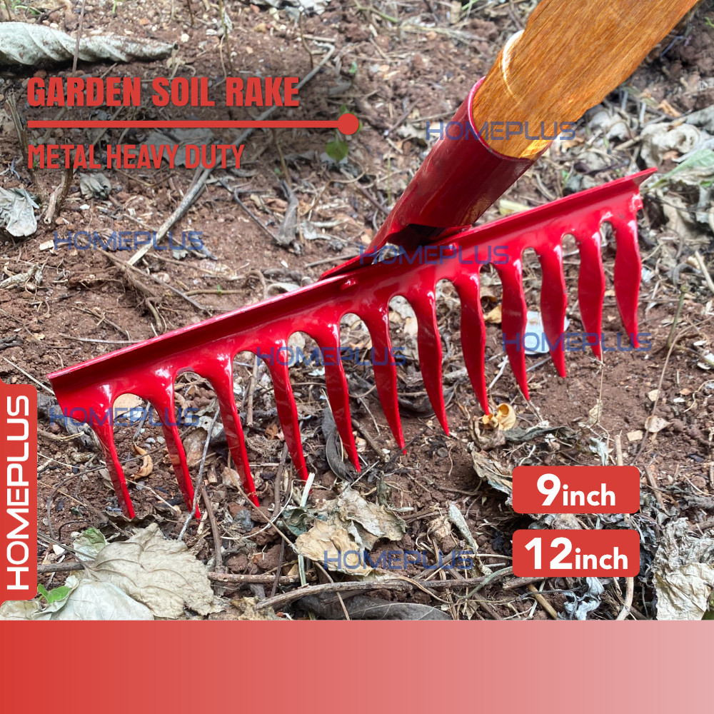 Homeplus Multipurpose Twist Steel Soil Rake Grass Leaf Garden Lawn ...