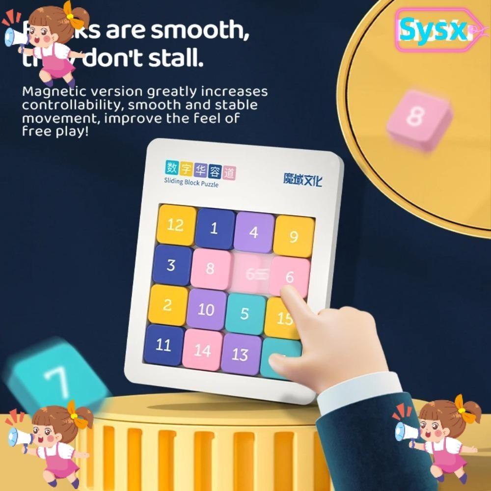 SYSX Magnetic Puzzle, Digital Slide Sliding Block Puzzle Number Sliding ...
