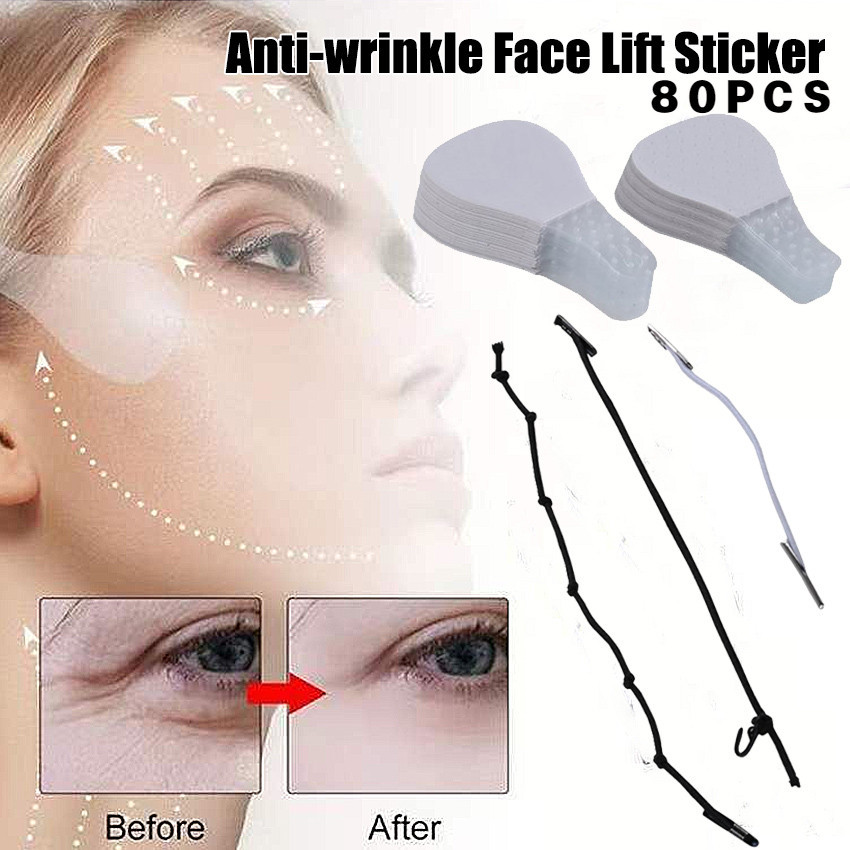 40pcs Invisible Instant Face Neck Double Chin and Eye Lift Sticker ...