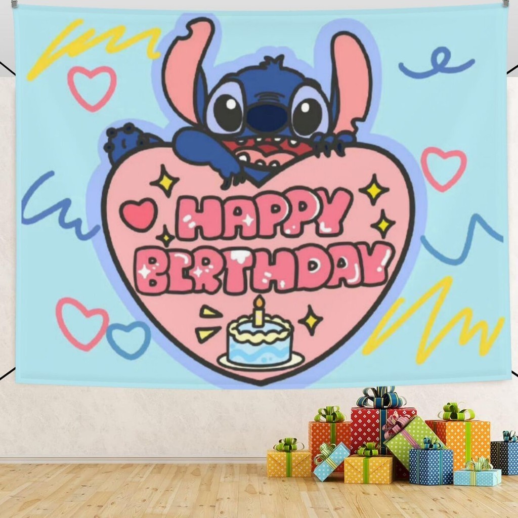 Stitch Backdrops Banners Newborn Baby Shower Birthday Party Decorations ...