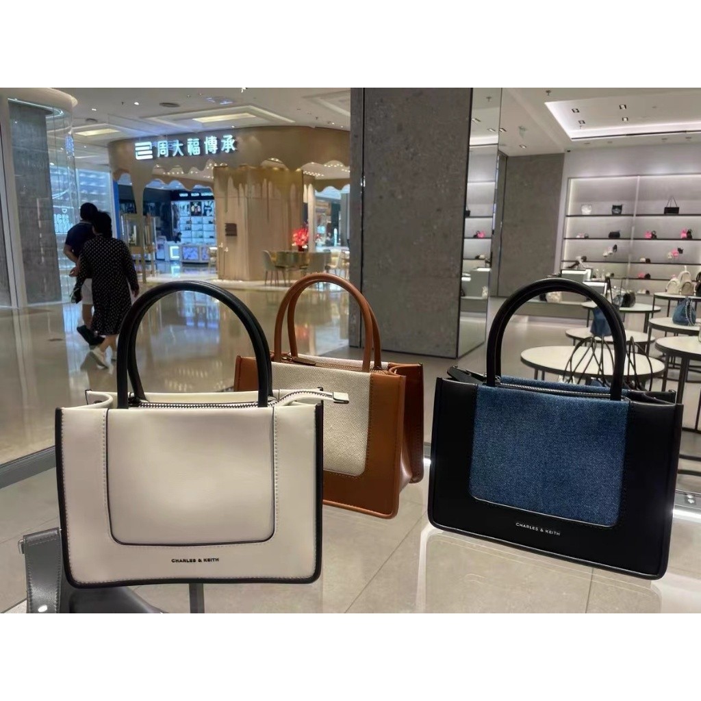 CNK24 Spring New Style CK2-30701396 Commuting Denim Tote Bag | Shopee ...