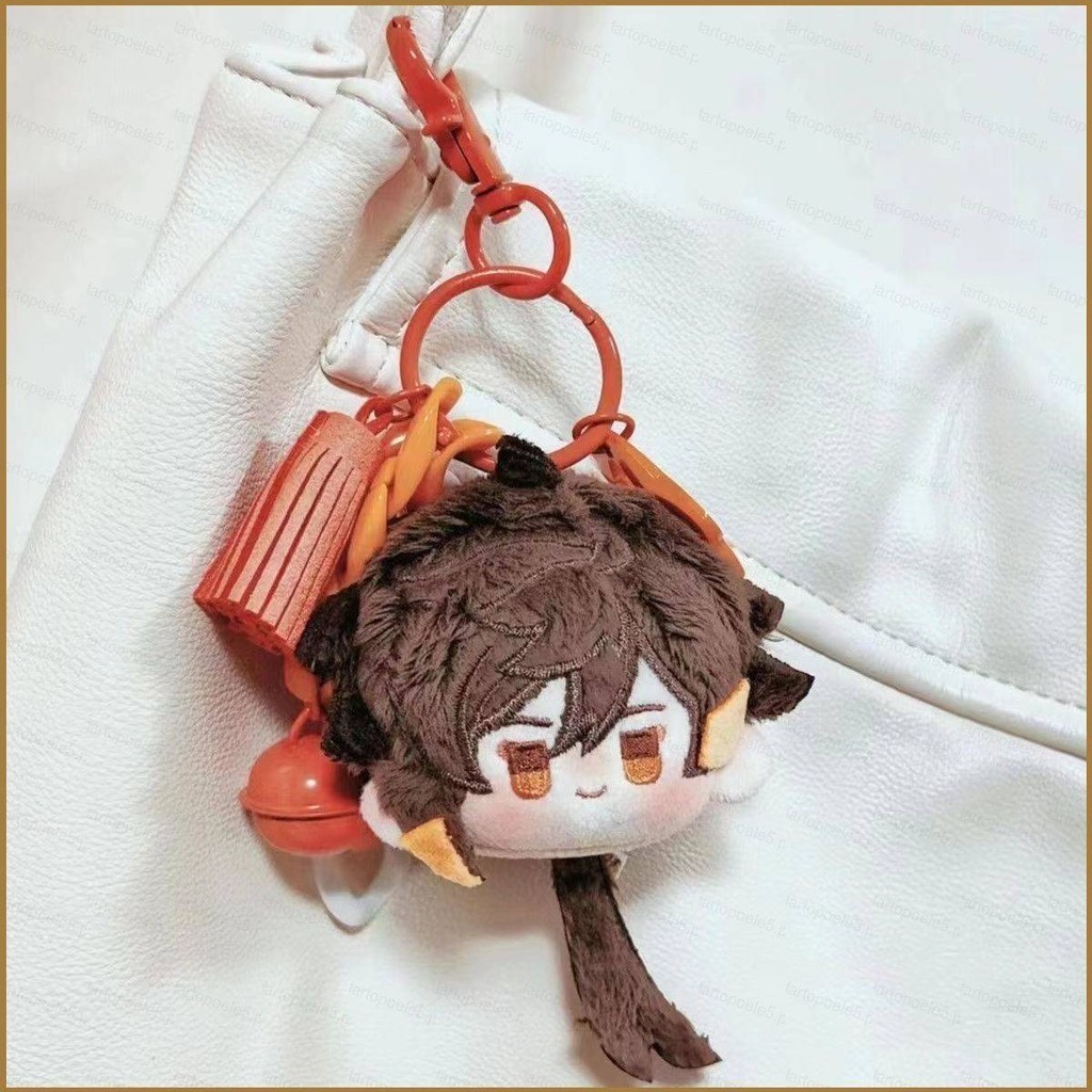 Sta5 Genshin Impact Zhongli Cartoon Anime Keychain Pendant Cute Doll ...