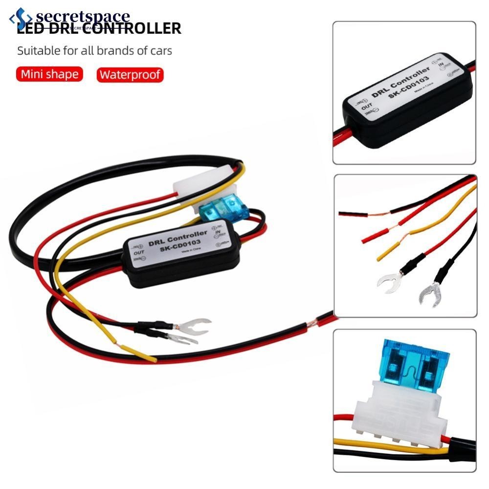 SECRETSPACE Car LED DRL Controller Auto Daytime Running Light Relay Harness Dimmer On/Off Fog ...