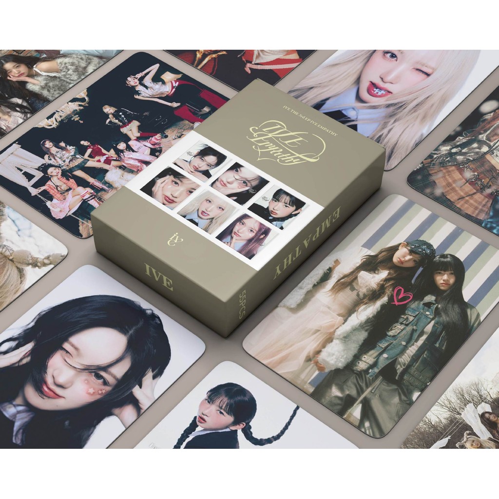 55pcs IVE 3rd EP EMPATHY ATTITUDE Photocards REBEL HEART CRUSH SHOW WHAT I HAVE World Tour ...